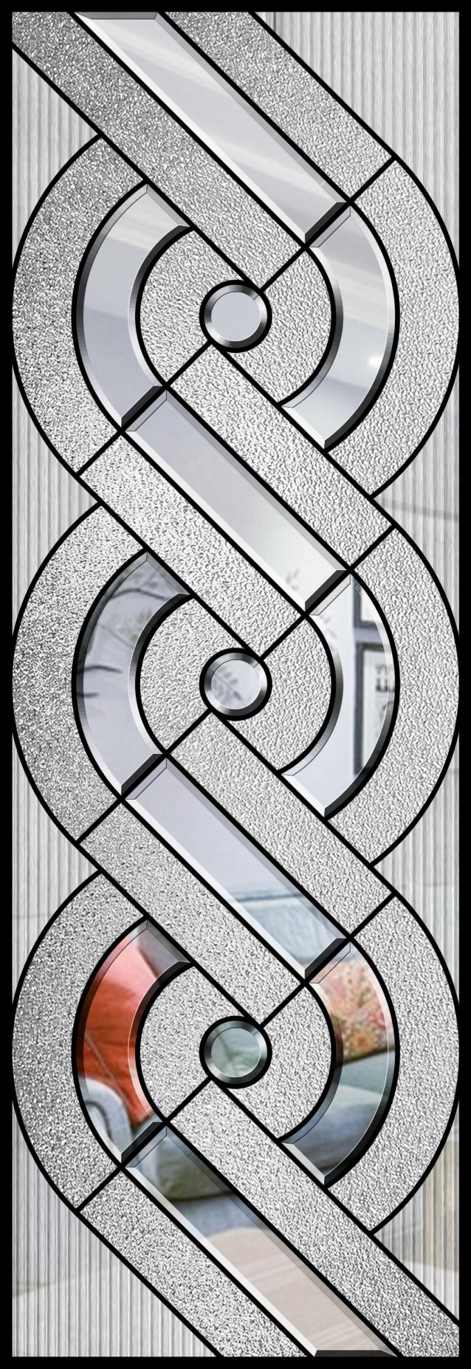 Textured Embroidered Art Glass Panels / Inlay Glass Sheets Brilliance