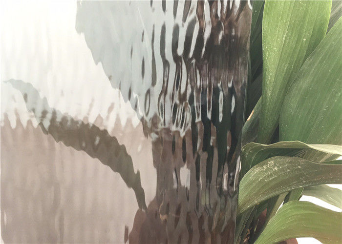 Grey Flat Colored Glass Panels Custom Size Patterned Figured Glass