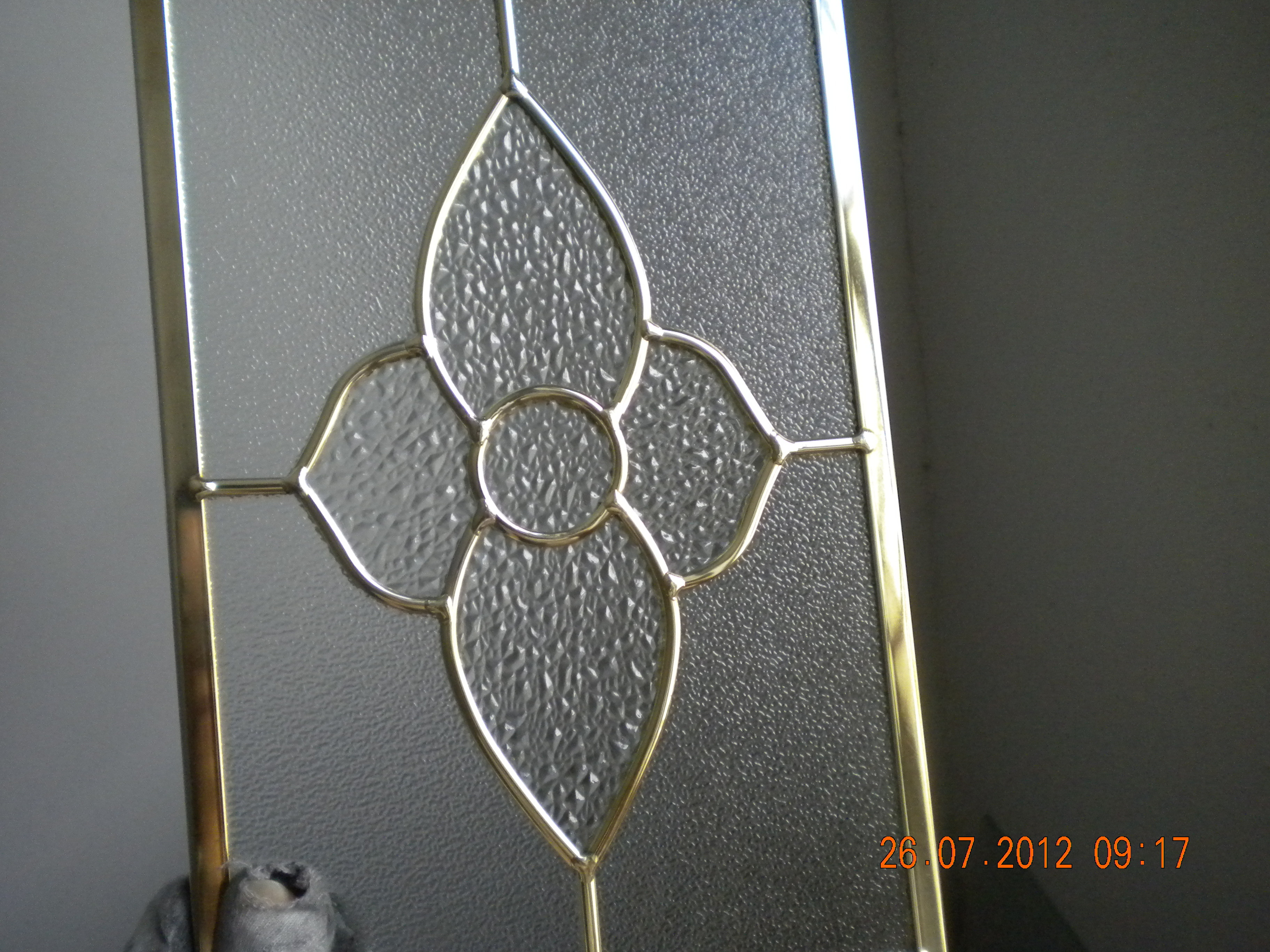 Figured Glass Panels For Kitchen Cabinets , Beveled / Flat Edge Glass ...